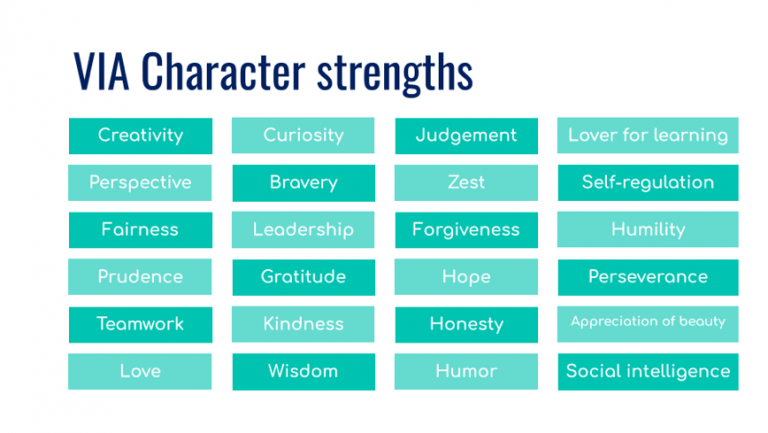 Values in Action Character Strengths Habit - LLInC